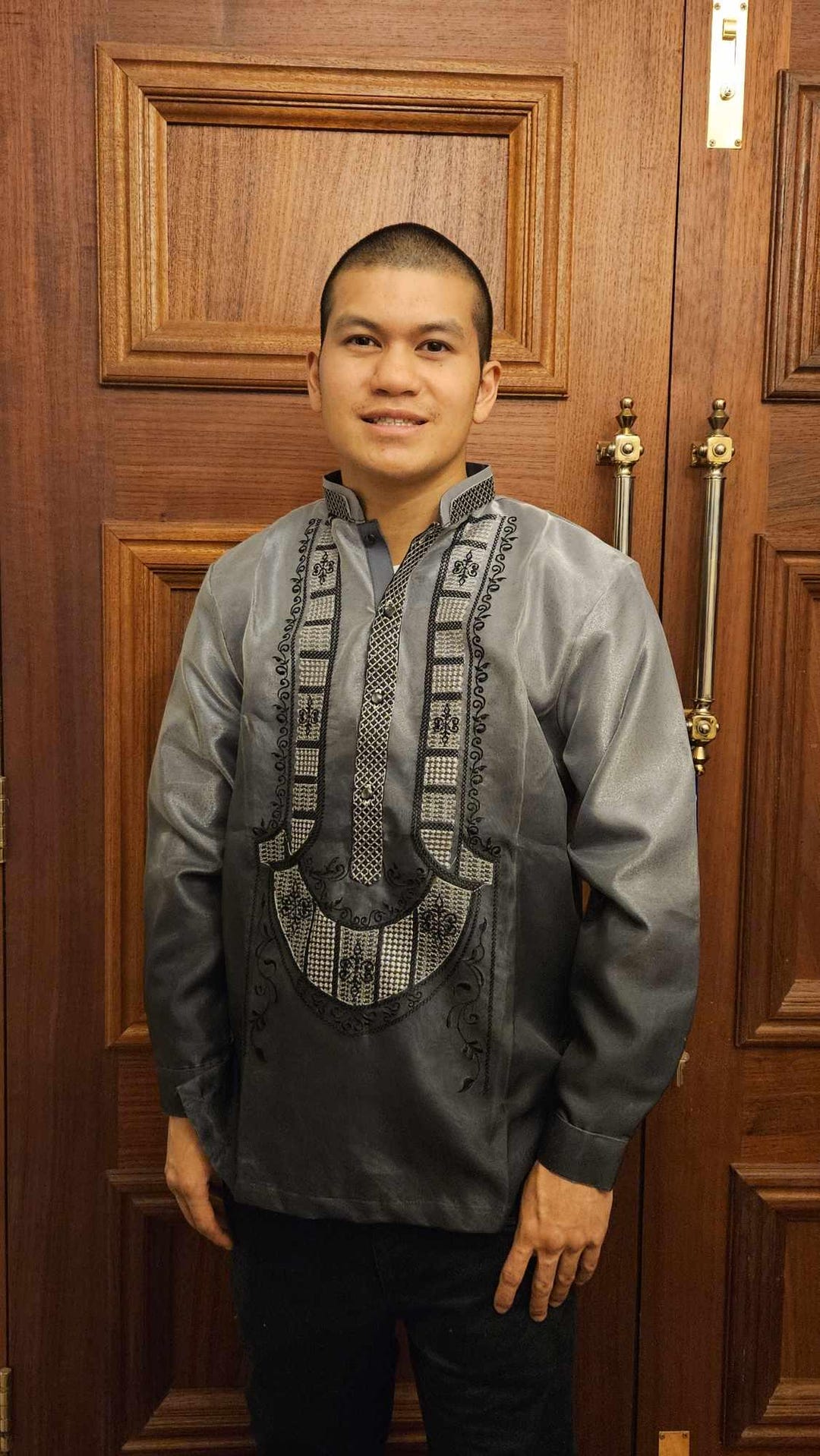 Gray Barong Tagalog (SA-BT-002) - Etsy