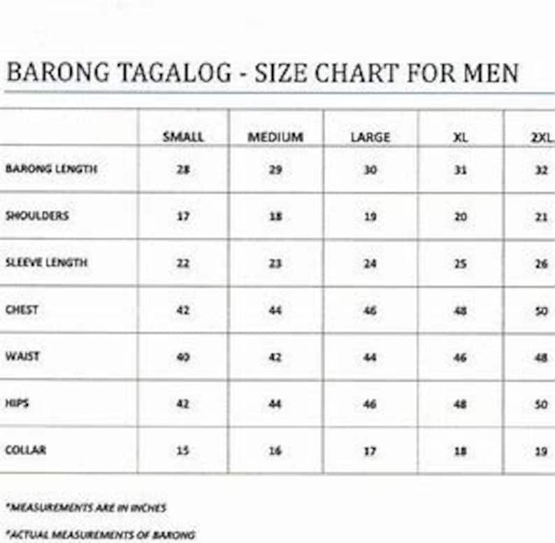 Beige Barong Tagalog (bienvenido) (SA-BT-001A) - Etsy