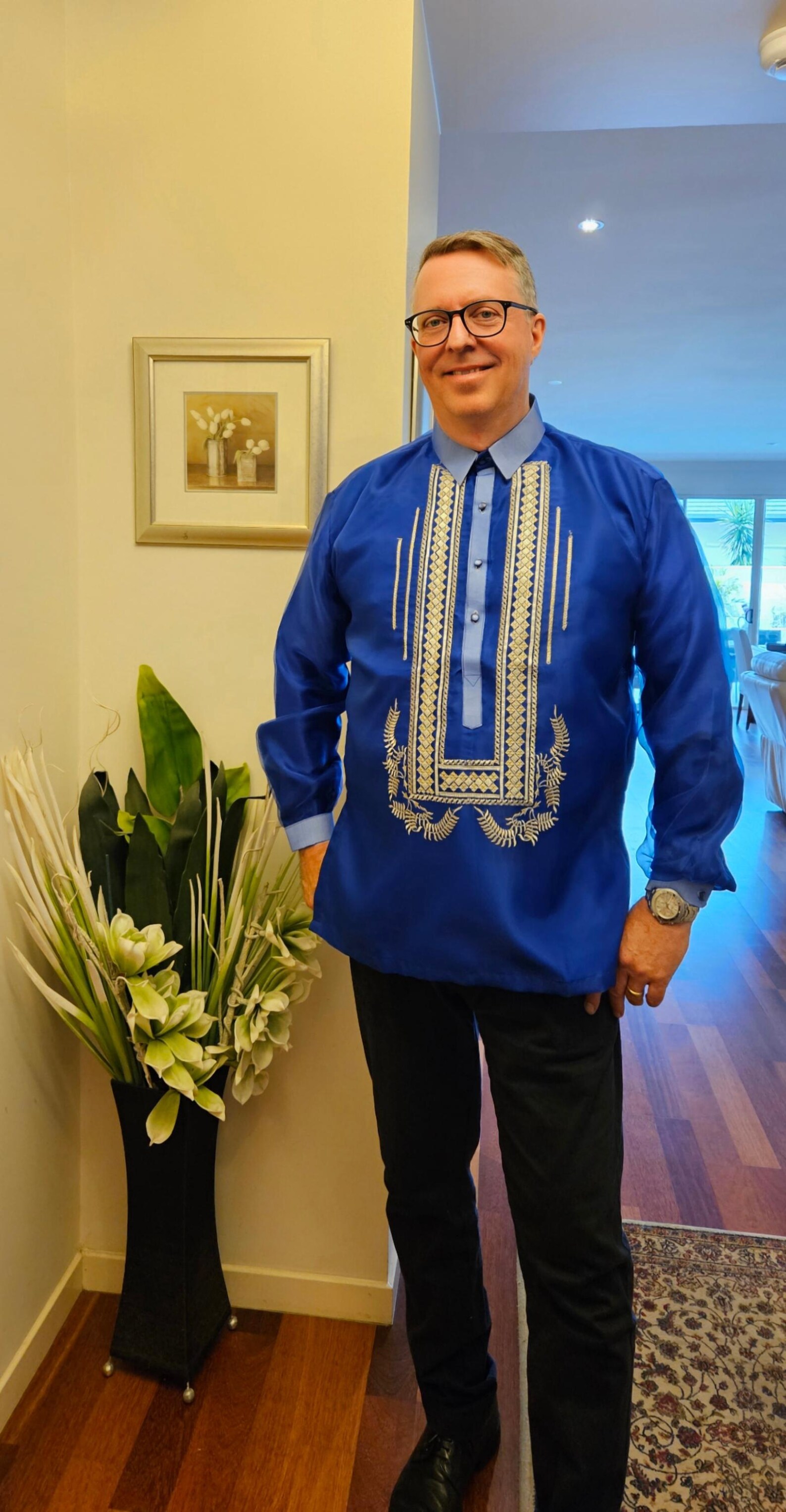 Blue Barong Tagalog (bienvenido) (SA-BT-005) - Etsy