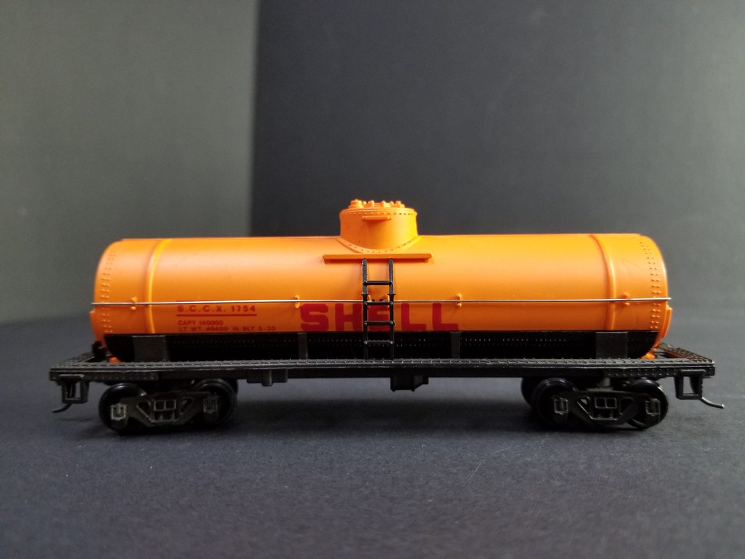 Bachmann HO Scale Shell Oil Tank Car #1754 - Orange Single Dome - Etsy