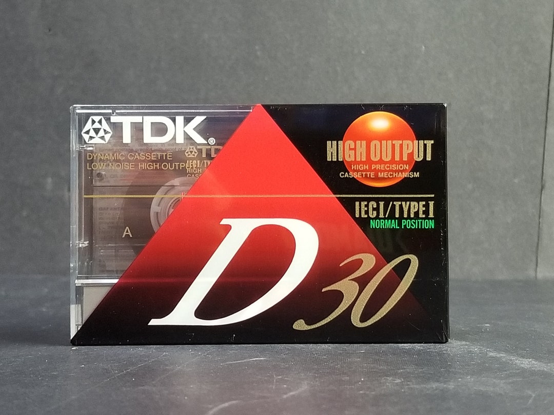 Vintage TDK Cassette Tapes D30 High Output Type I New Sealed - Etsy