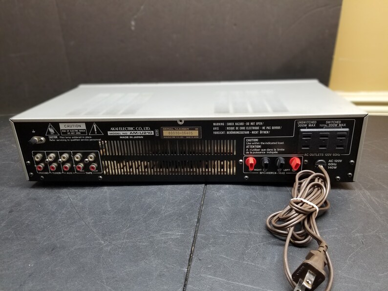 Akai Stereo Integrated Amplifier Model AM-U210 Works READ - Etsy