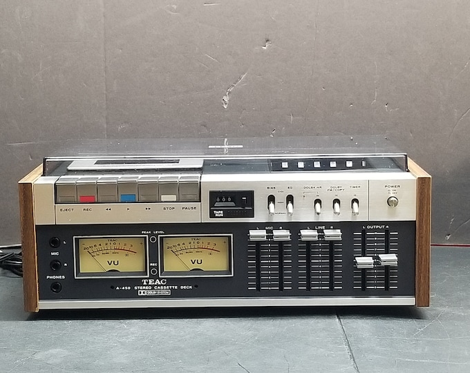 Vintage Teac Stereo Cassette Tape Deck Player Model A-450 With Dust ...