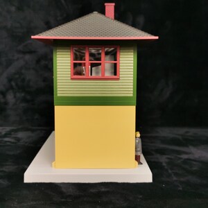 Vintage Rail King by MTH O Scale Switch Tower Building Beige and Green ...