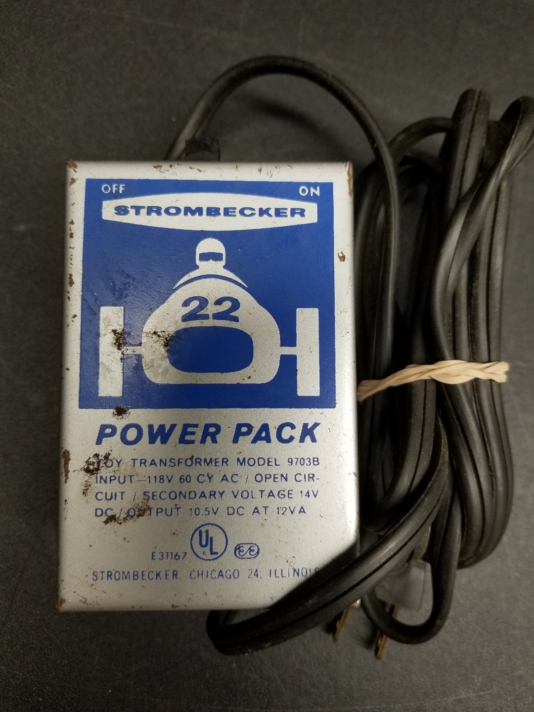 Strombecker Vintage HO Scale Power Pack 9703-B Gray/blue - Etsy