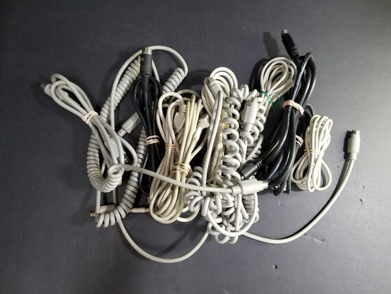 Lot of 14 PS2 and Vintage Keyboard Cables See Pictures Not | Etsy