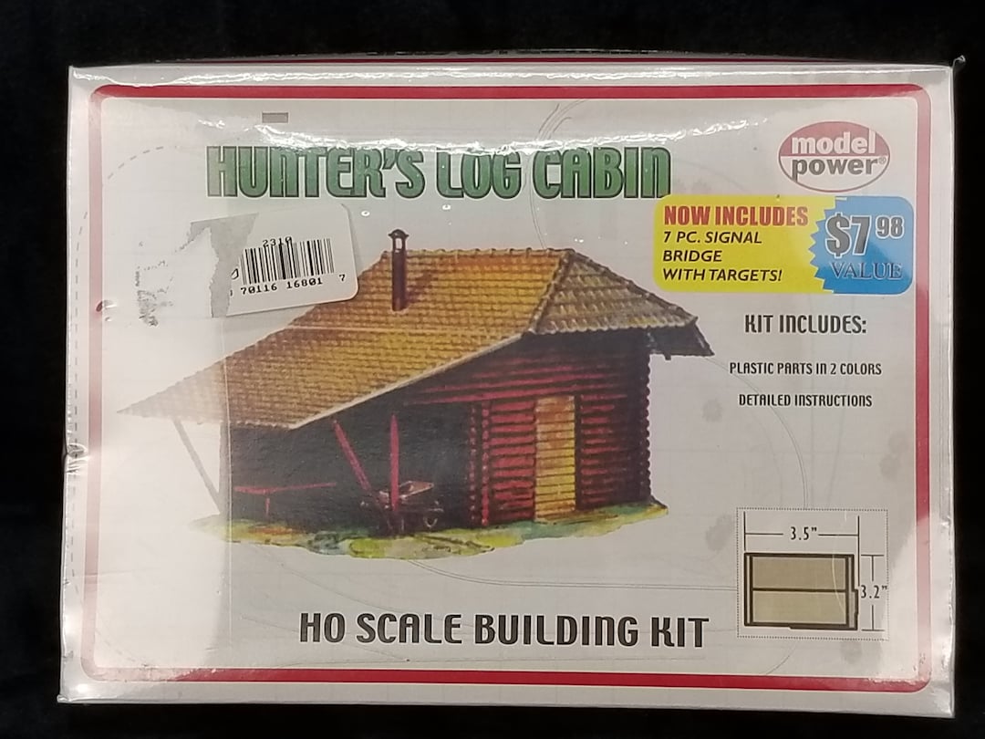 Vintage Model Power HO Scale Hunter's Log Cabin Building Kit New Sealed ...
