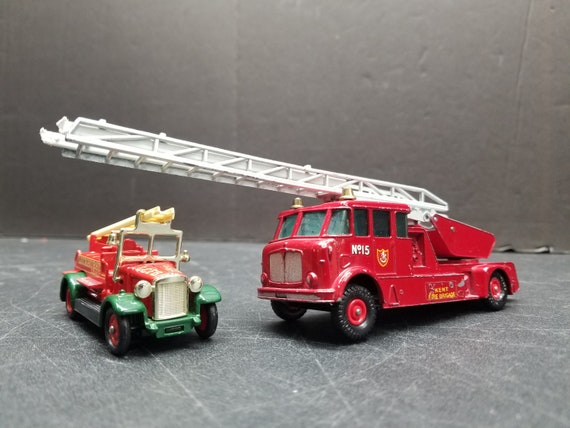 Lot of 2 Vintage Diecast Fire Truck - Etsy