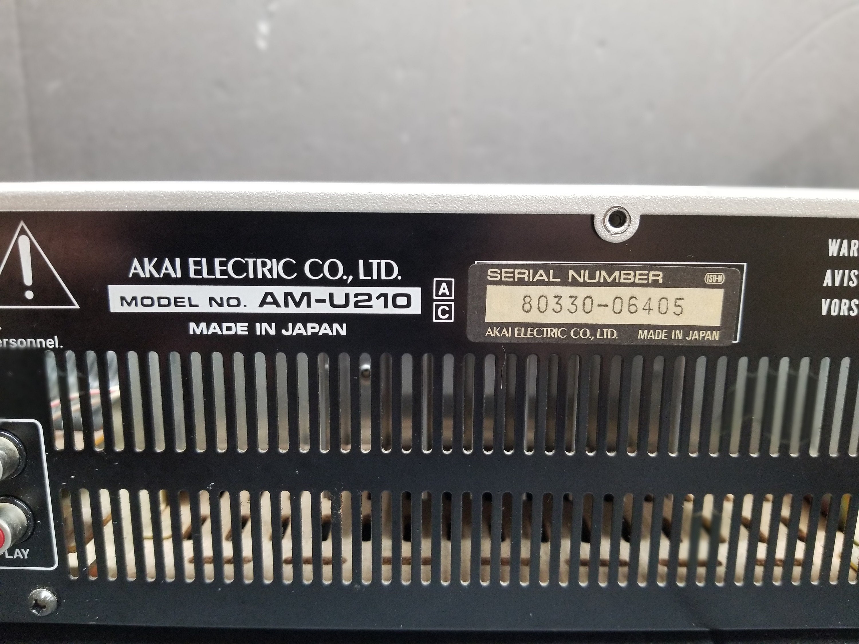 Akai Stereo Integrated Amplifier Model AM-U210 Works READ - Etsy