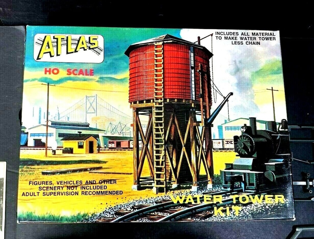 Vintage NOS Atlas Kit 703 HO Scale Water Tower 3 Colors New in Box - Etsy