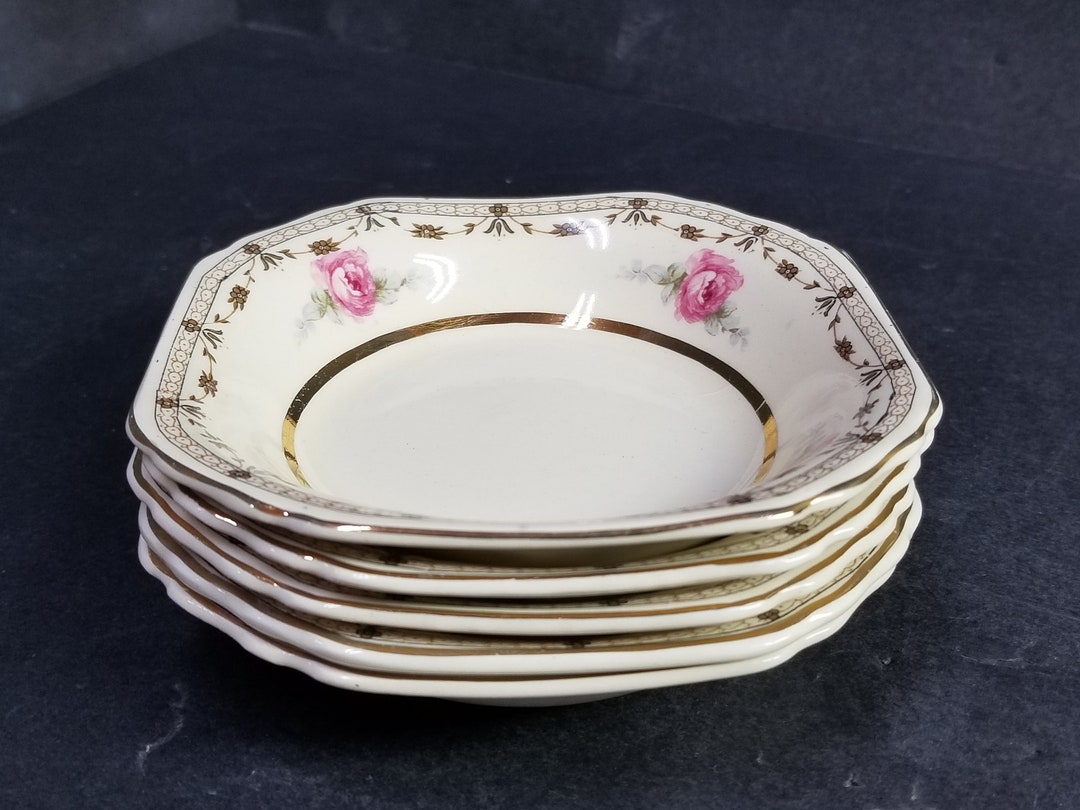 Antique Thomas Hughes & Son Unicorn Rosalie Pattern 22k Gold Dessert ...