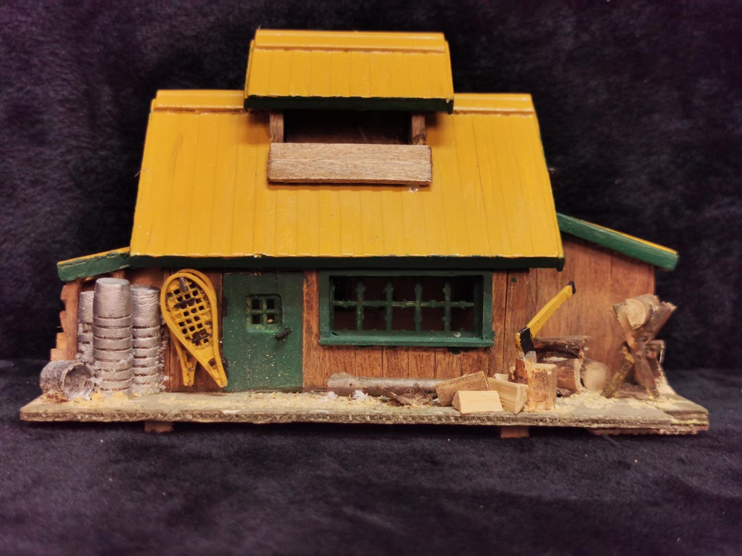 Vintage HO Scale Hand Made Meticulous Wood Cottage Home House Very ...