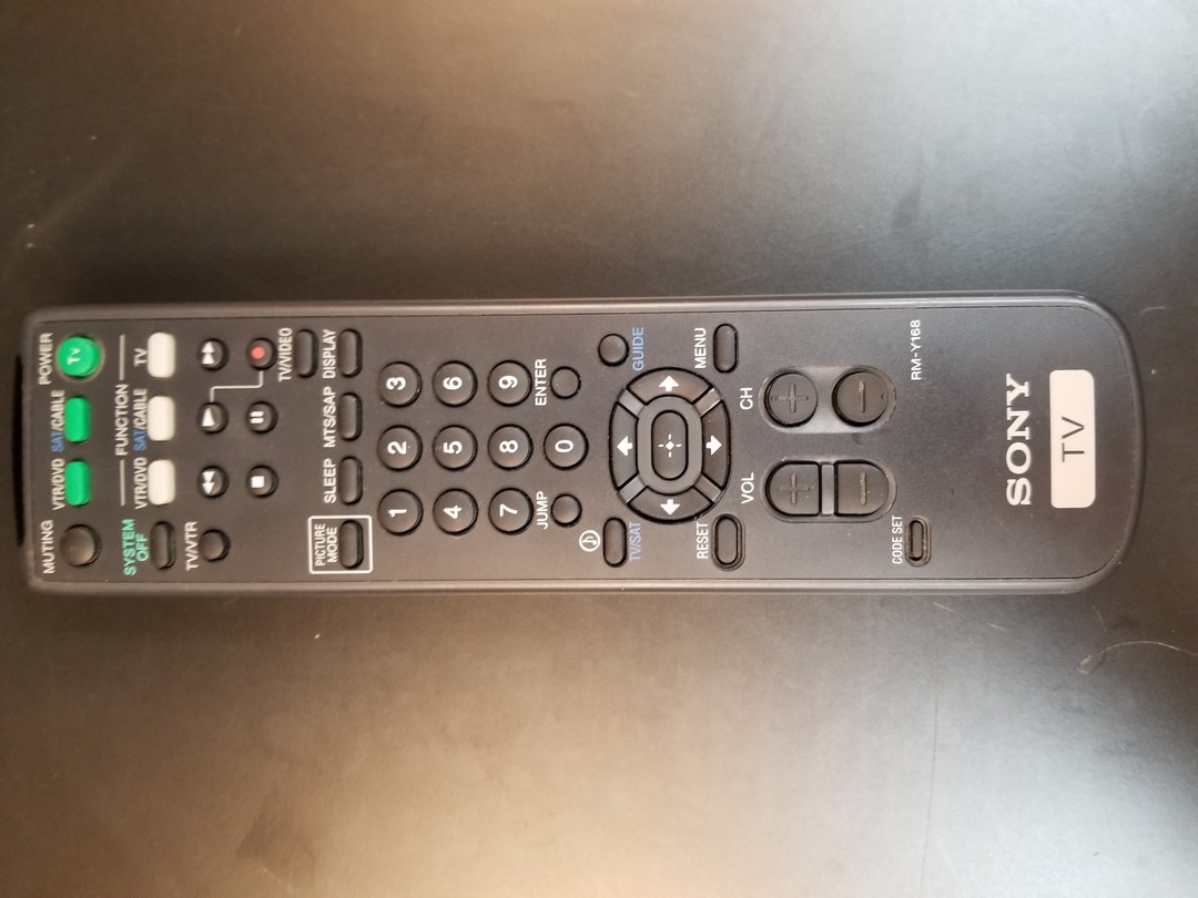 Vintage Sony Color Tv Remote Control Oem Model RM-Y168 - Etsy