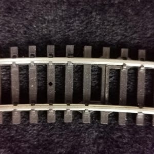 Vintage HO Scale 13 1/2" Curved Track Section Nickel Black Made in ...
