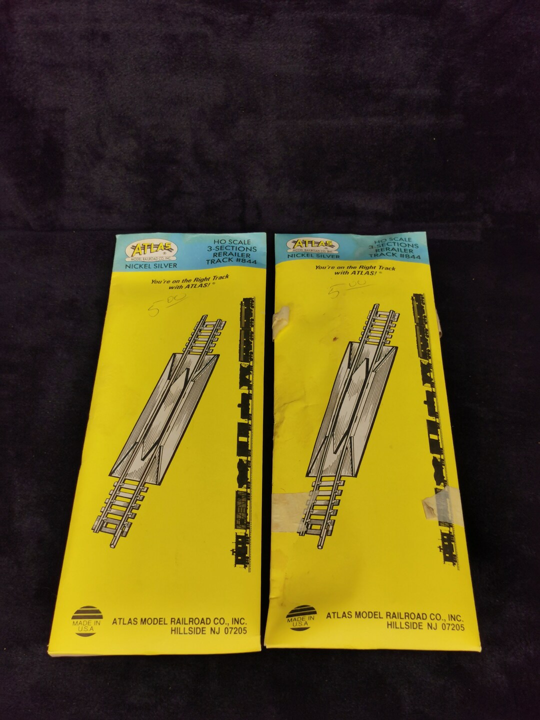 Vintage HO Scale Atlas 3-sections Rerailer Track Nickel Silver #844 New ...
