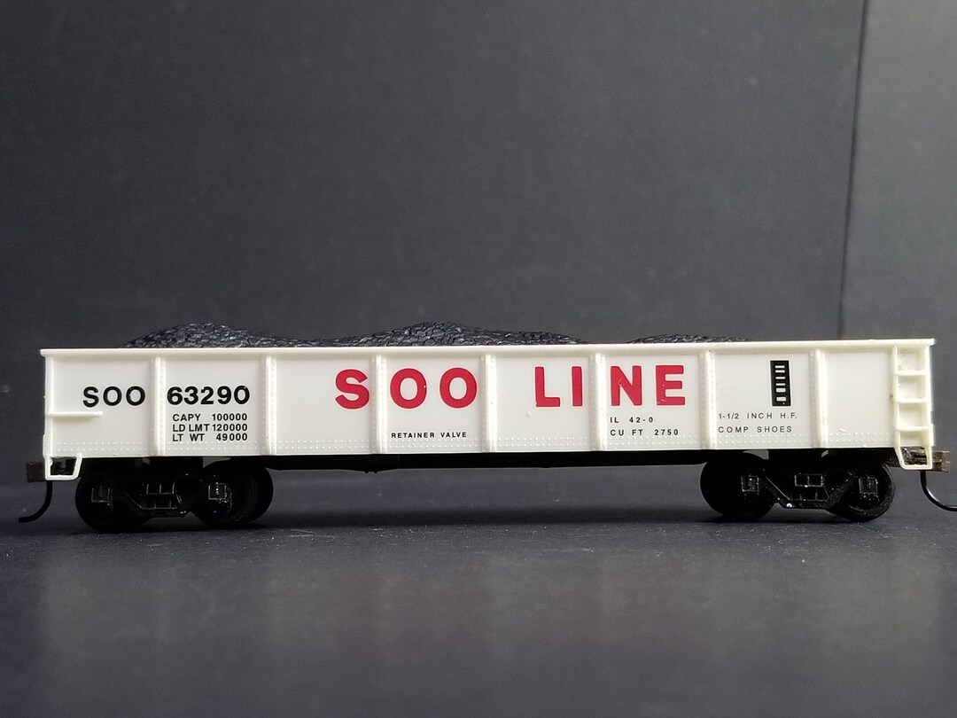 Bachmann HO Scale Soo Line Gondola Car #63290 With Coal Load - Etsy UK