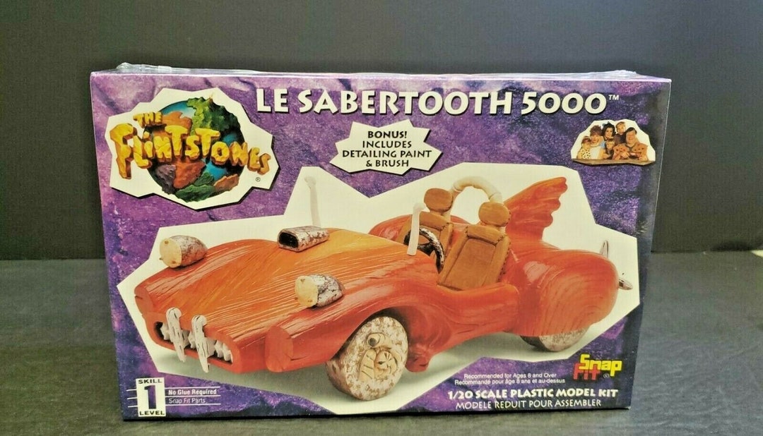 Lindberg Snapfit the Flintstones LE Sabertooth 5000 Model Kit New ...