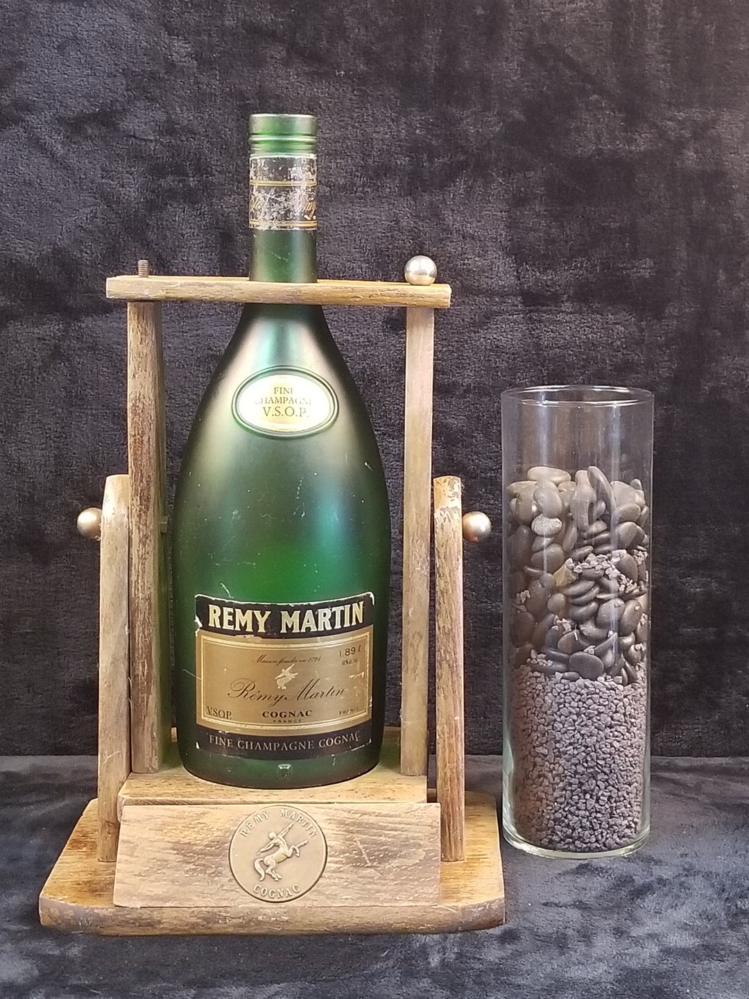 Vintage Remy Martin Empty Bottle With Wooden Swing Pourer - Etsy