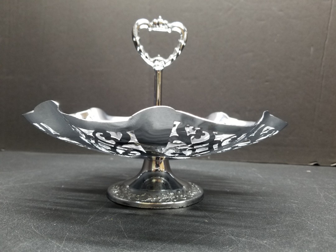 Steel Zinc Plated Serving Dish With Handle - Etsy
