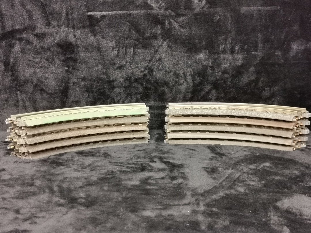 Vintage MTH O Gauge 0-31 Real Trax 12" Curved Tracks Lot of 10 Sections ...