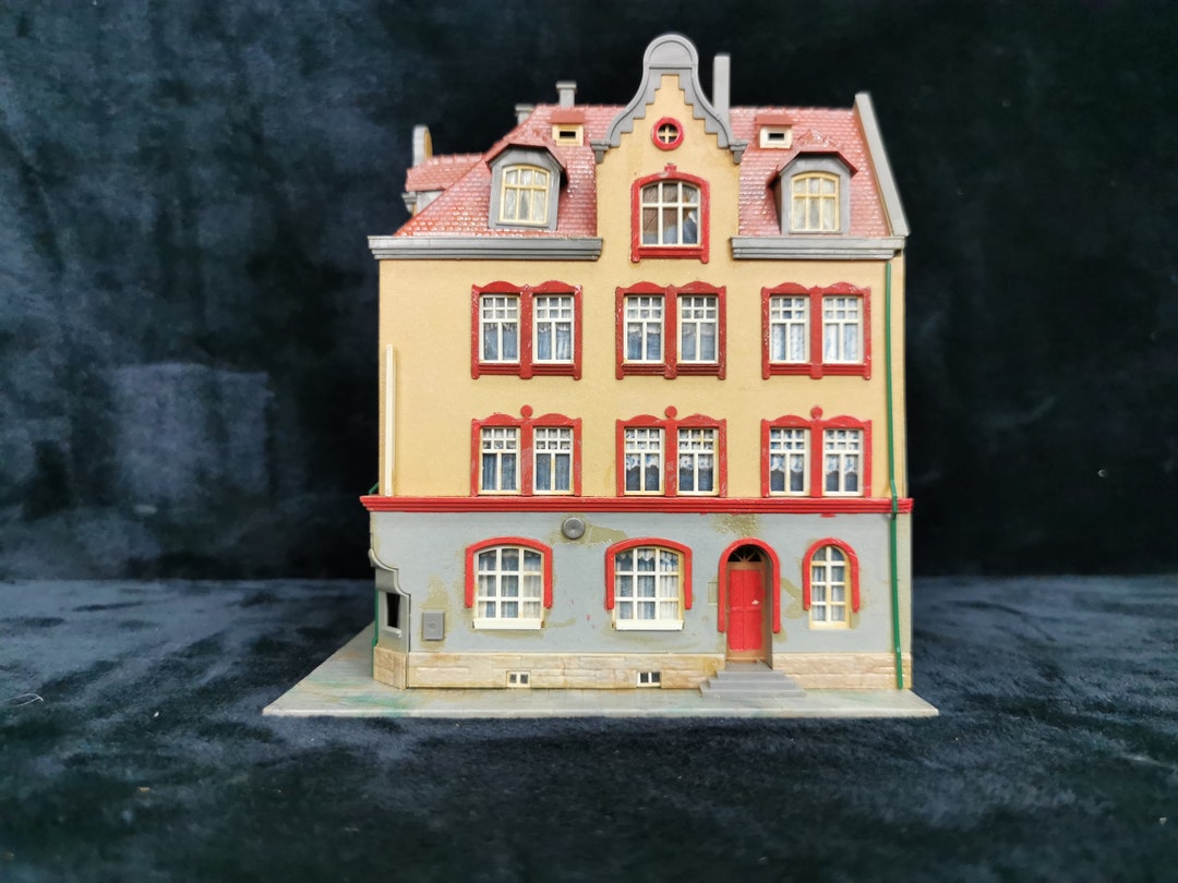 Vintage Kibri HO Scale Model Railroading City Row Corner House Building ...