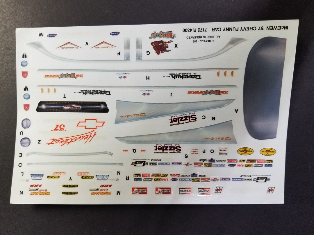 Brand New Decal Set Sheet for Model Car Kit Read Description - Etsy