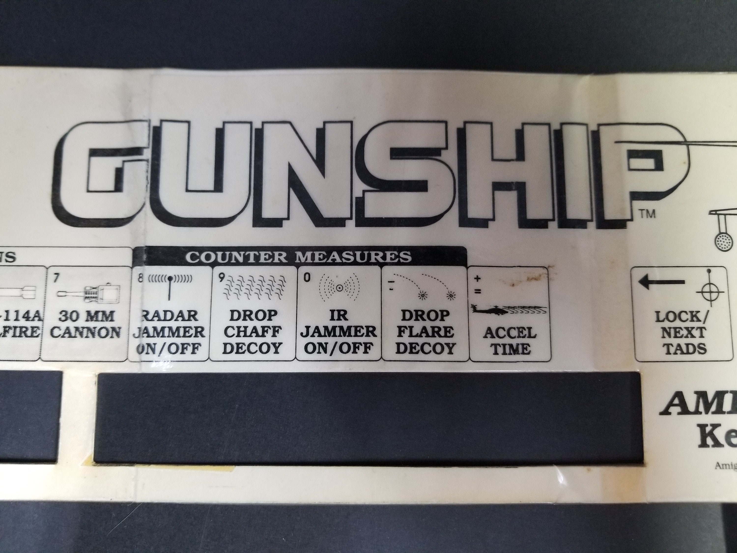 Vintage Commodore Amiga A500/2000 Gunship Keyboard Overlay - Etsy Australia