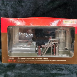 Vintage Faller HO Scale Model Railroading Diesel Fuel Facility Building ...