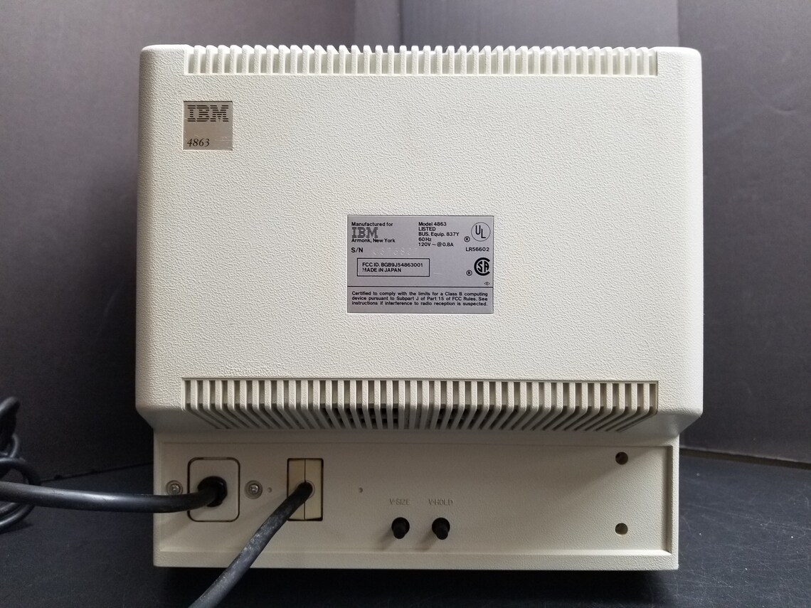 Vintage IBM 4860 PC 4863 Display W/ 7257 Keyboard Tested - Etsy