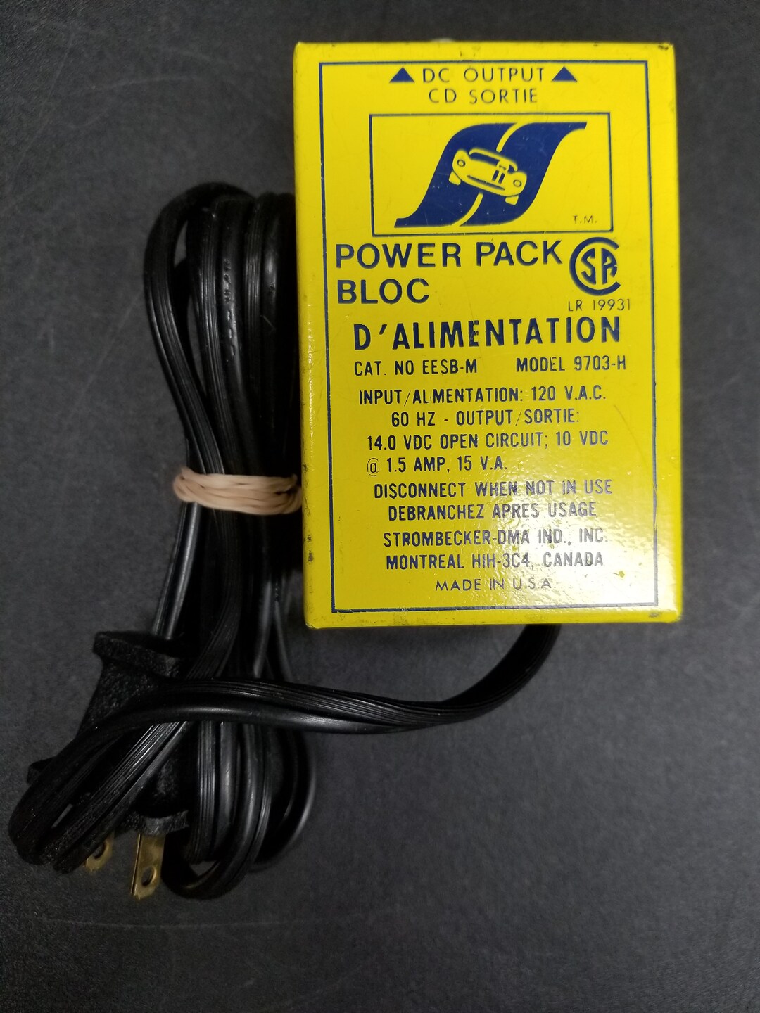 Strombecker Vintage HO Scale Power Pack 9703-H Yellow/blue Good ...