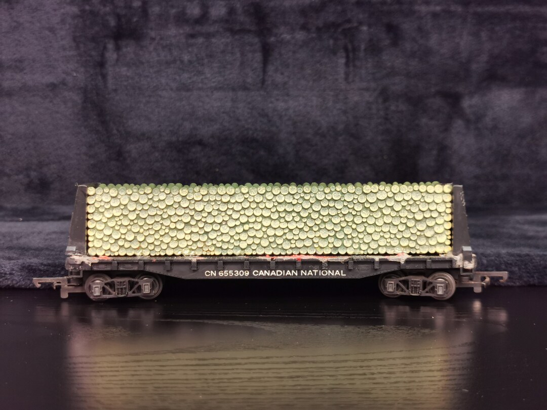 Vintage HO Scale Tri Ang Canadian National Pulp Wood Car CN 655309 ...