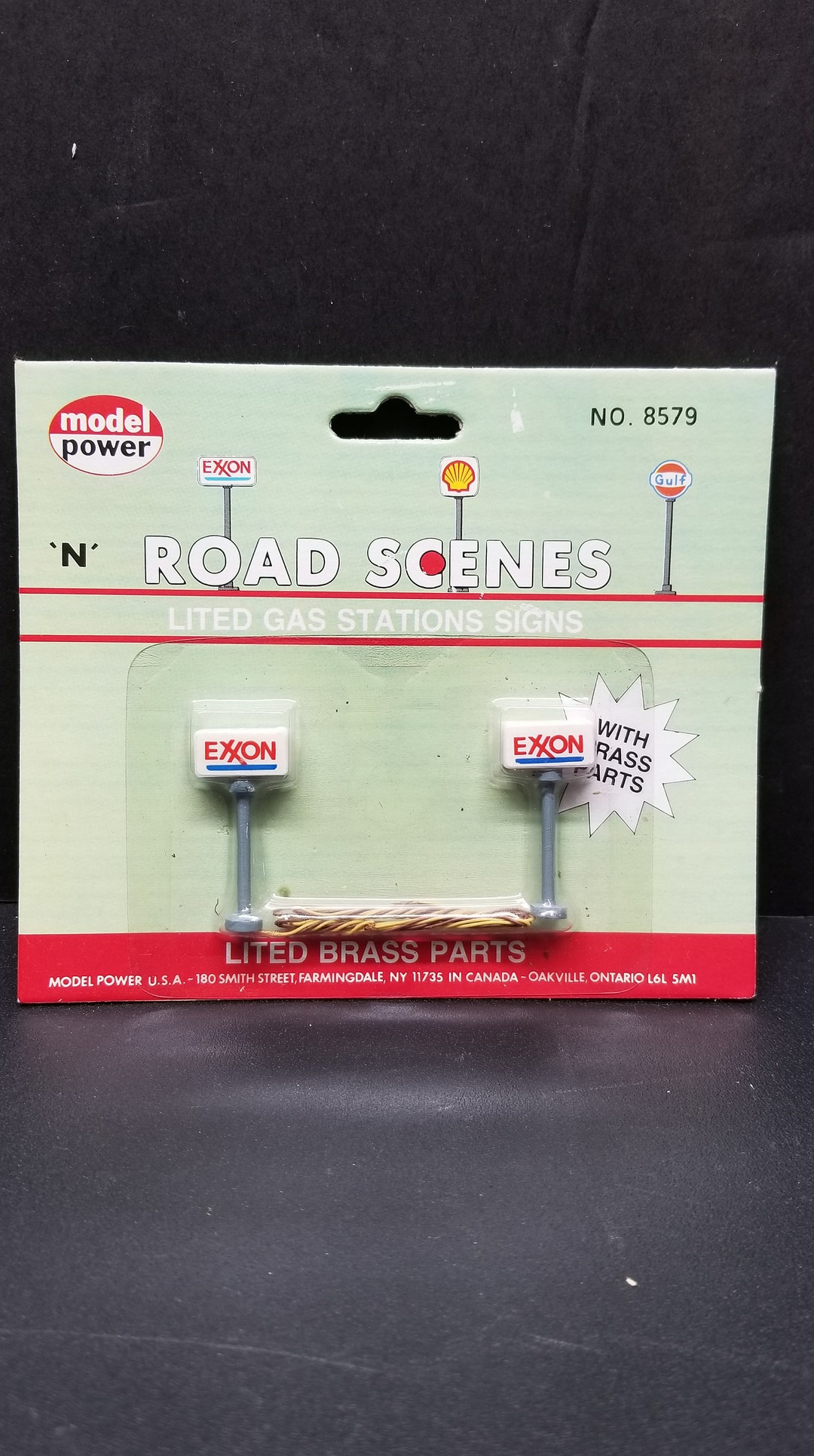 Model Power N Scale Exxon Lighted Gas Station Signs 8579 - Etsy