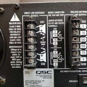 QSC Audio Professional Power Amplifier Model ISA300TI 300W 2 Channel ...