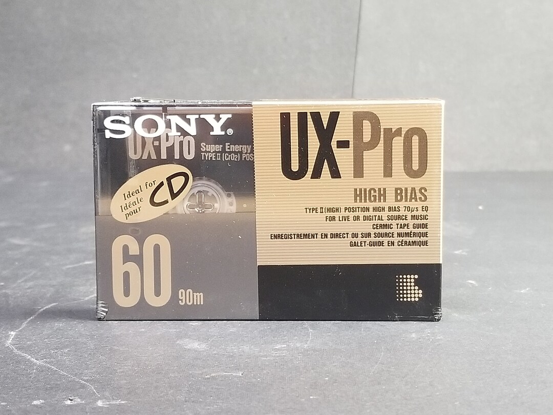 Vintage Sony Cassette Tapes Ux-pro 60 High Bias Type II New Sealed - Etsy