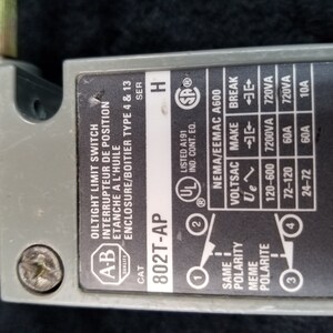 Allen Bradley 802T-AP Oiltight Limit Switch - Etsy