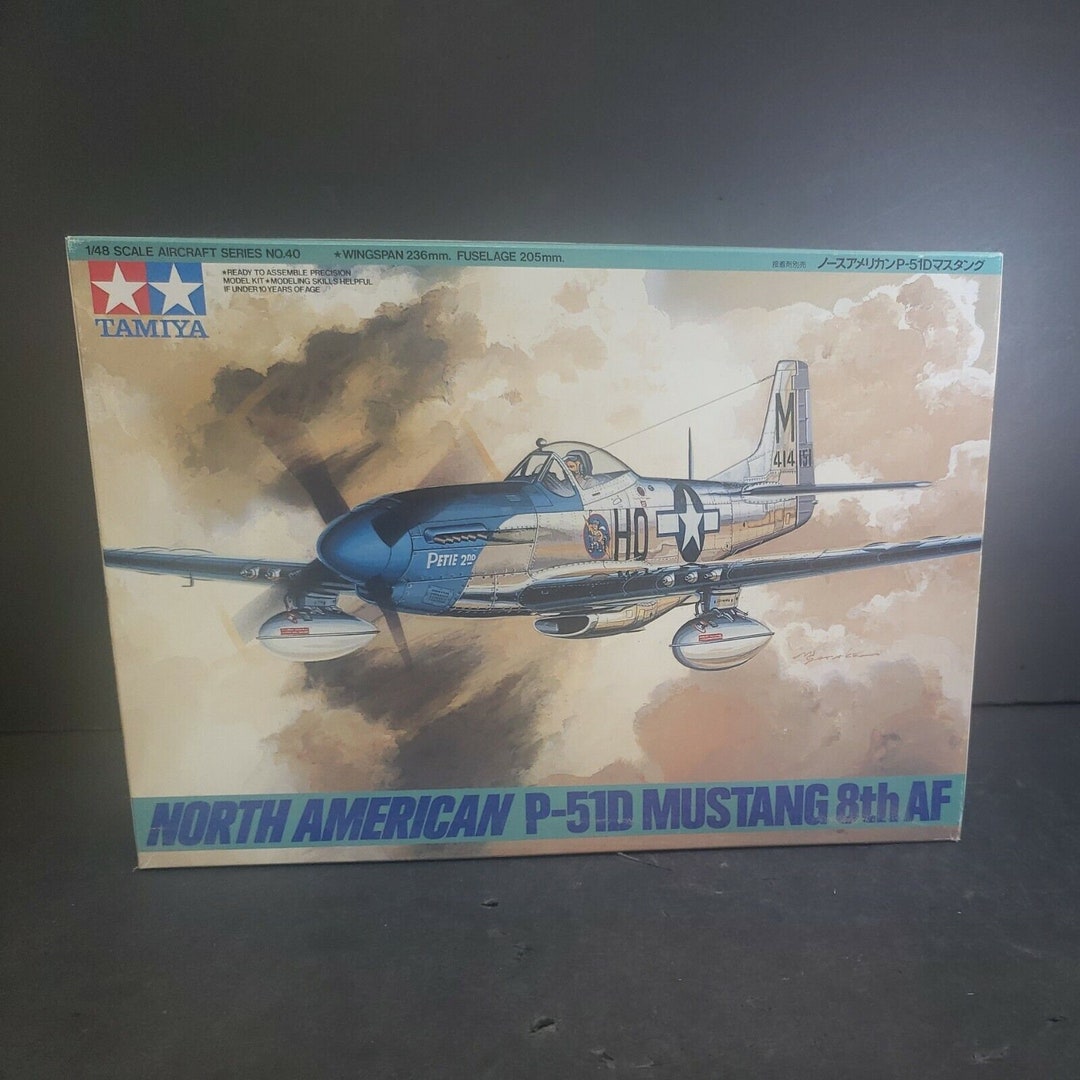 TAMIYA 6140-1800 1/48 North American P-51D Mustang 8th AF - New Open ...