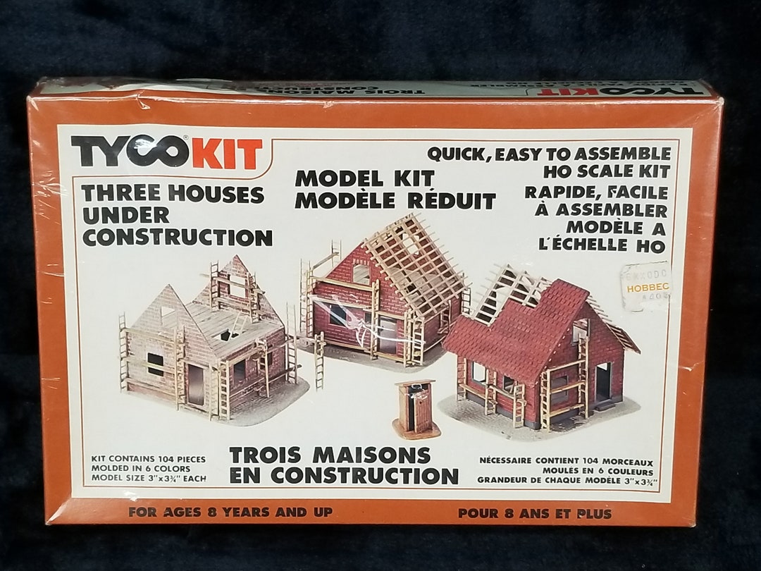 Vintage Tyco Kit HO Scale Three Houses Under Construction 7766 New ...
