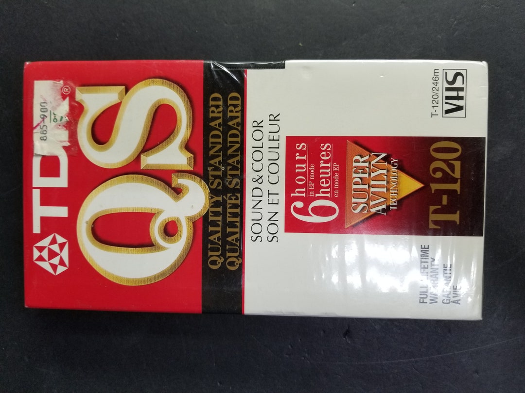 Vintage TDK Video Tape VHS Quality Standard T-120qs 6 Hours New Sealed ...