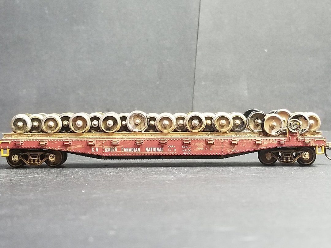 HO Scale Custom CN 631029 Axle Carrier Flat Car Knuckle Couplers - Etsy