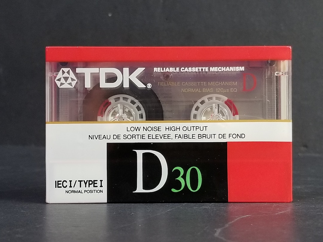 Vintage TDK Cassette Tapes D30 High Output Type I 1988 New Sealed - Etsy