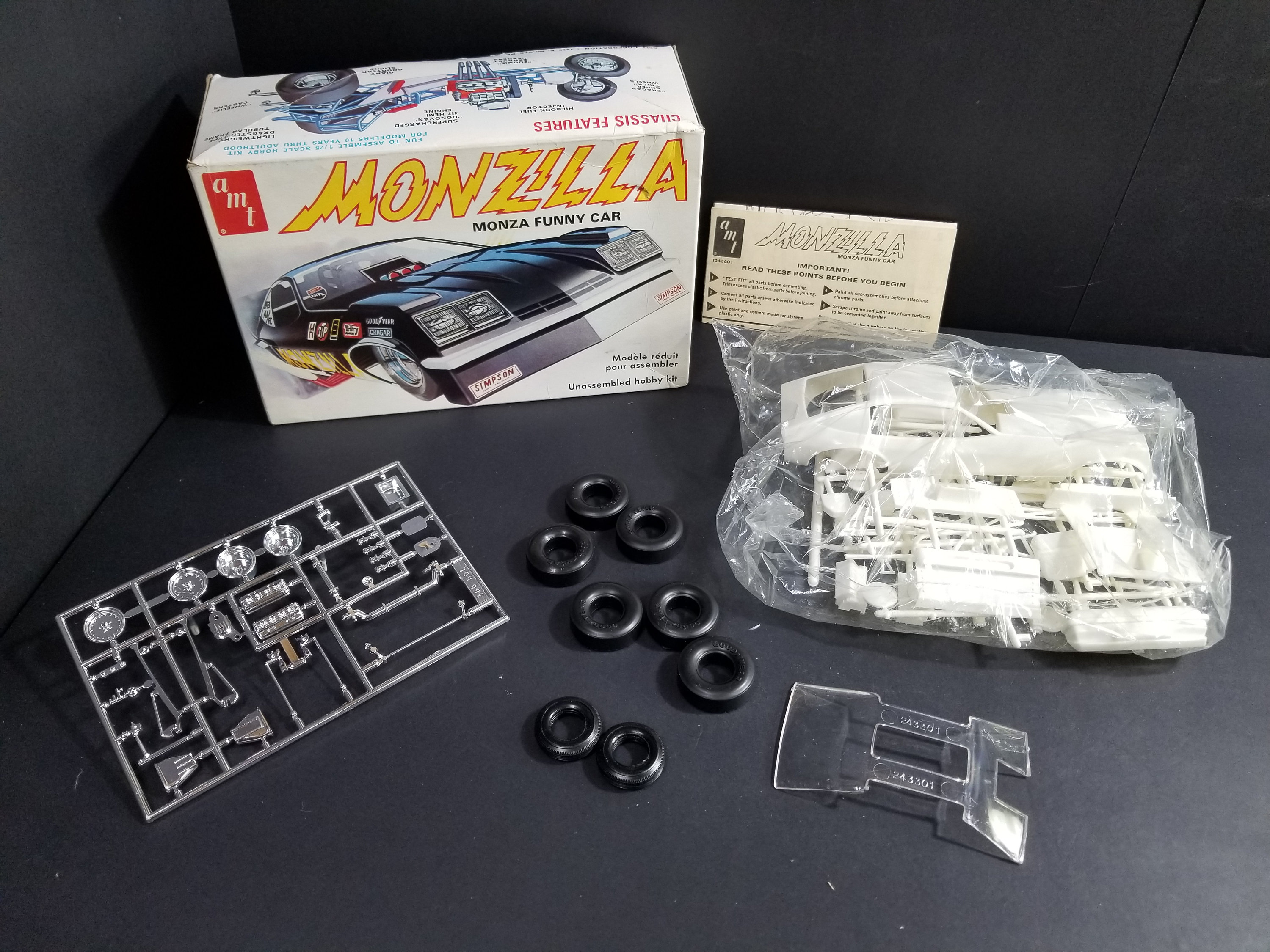AMT 1/25 Model Kit Monzilla Monza Funny Car T243 New Open Box - Etsy