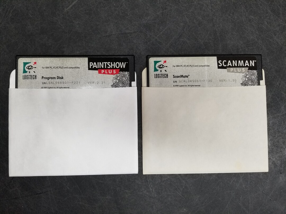 Vintage Logitech Scanmate Scanman Plus Floppy Disk Lot of 2 - Etsy