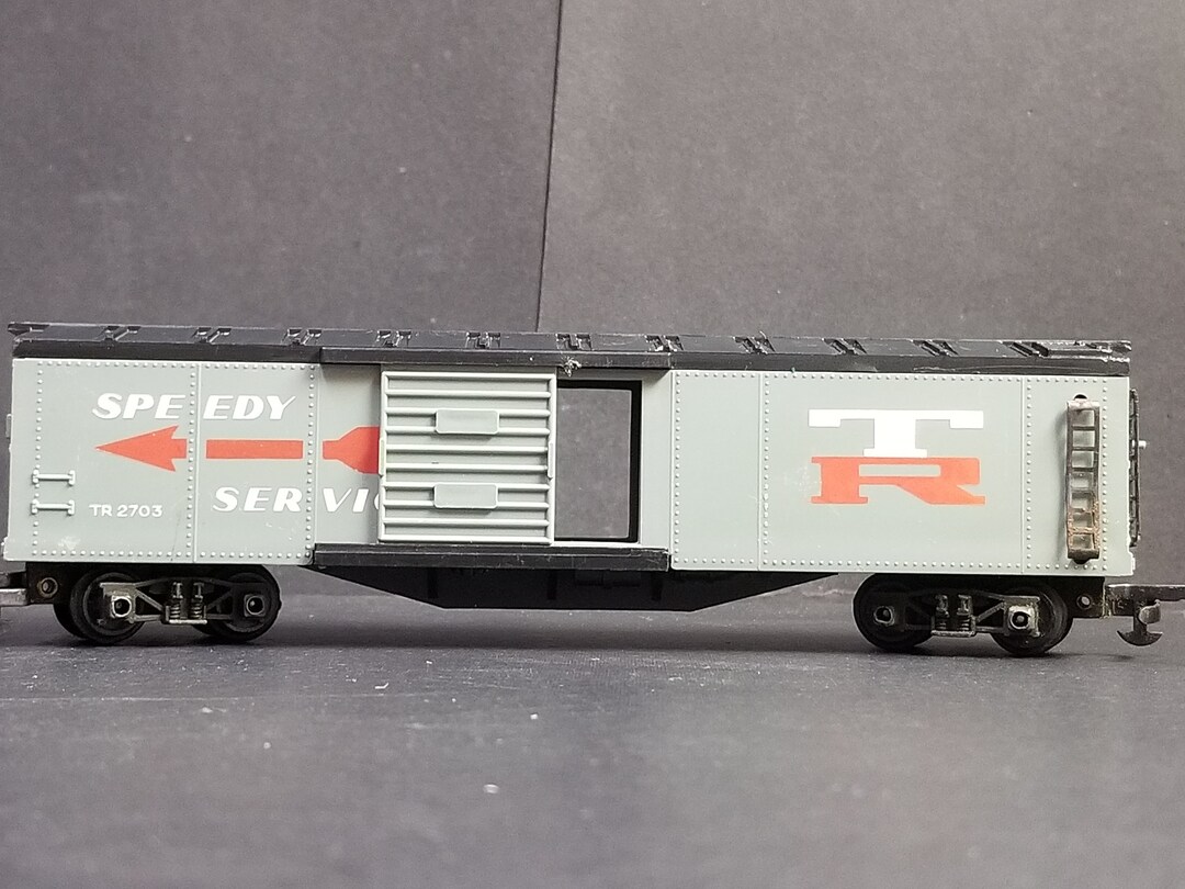 Tri-ang OO / HO Scale Long Box Car Speedy TR 2703 Blue - Etsy