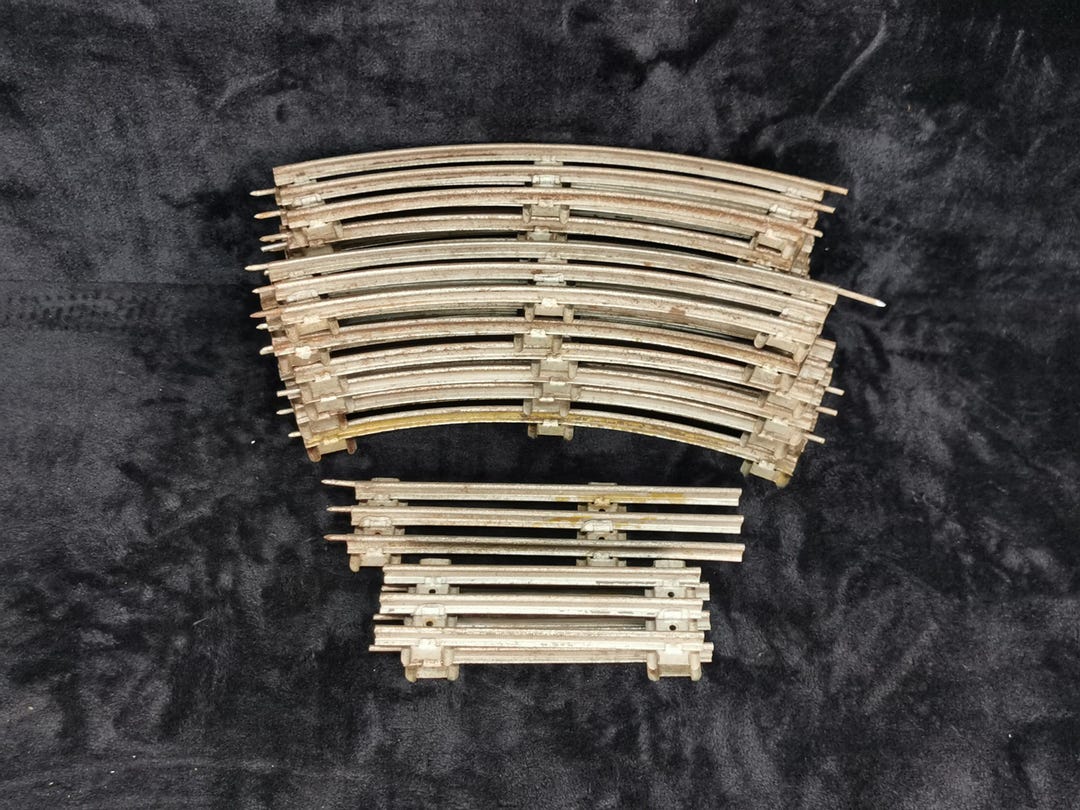 Vintage 027 Scale Curved + Straight Three-rails Nickel Silver Tracks ...