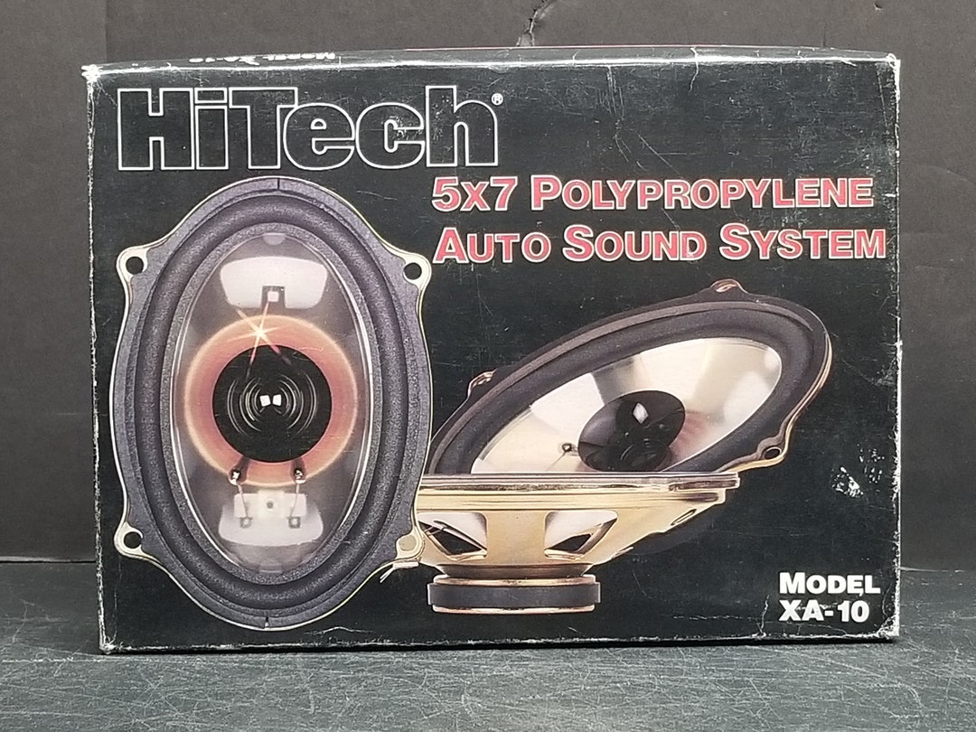 Vintage NOS Hitech XA-10 5" X 7" Polypropylene 2-way Caar Speaker in BOX 40W - Etsy