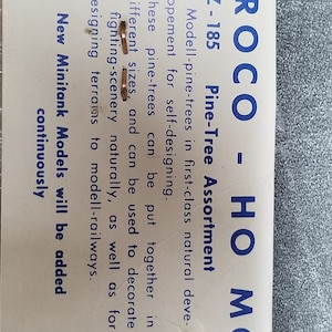 Roco Minitanks HO Model Miniatures Pine-tree Assortment Set Z-185.69 - Etsy