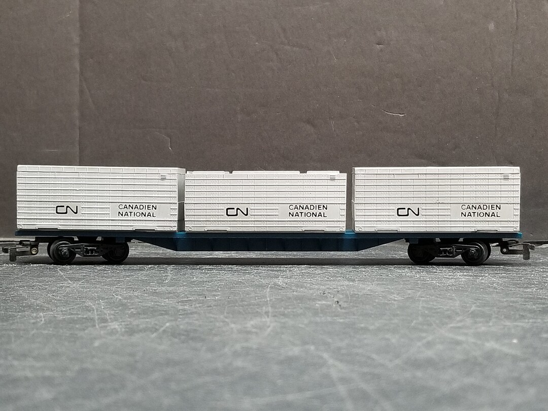 Rare Tri-ang Canadien National Cn 3 Containers Car - Oo/ho Scale - Etsy