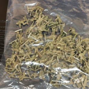 Vintage HO Scale Soldiers WWII Infantry People Figures Light Green ...