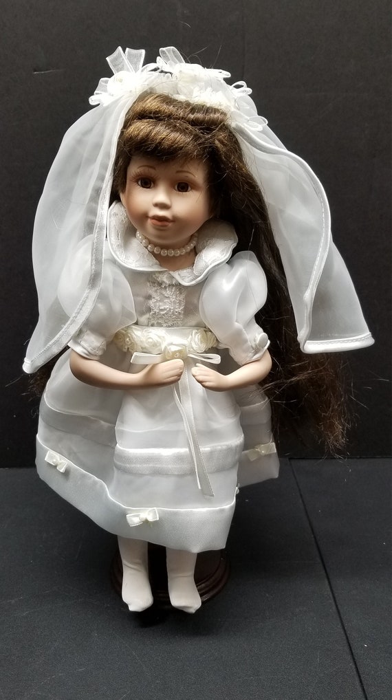 Vintage Porcelain Bride Doll | Etsy