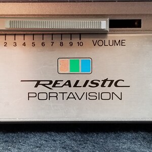 Vintage Realistic Portavision Color TV Model No 16-107 5in Screen for ...